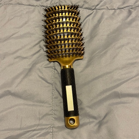 Hair | Curved Paddle Brushboars Head Bristles Vented Rubber Grip On ...